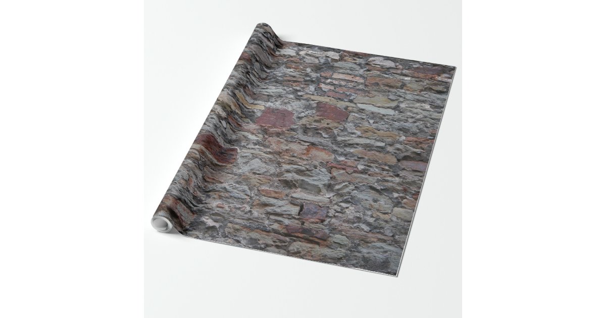 Ancient castle wall wrapping paper | Zazzle