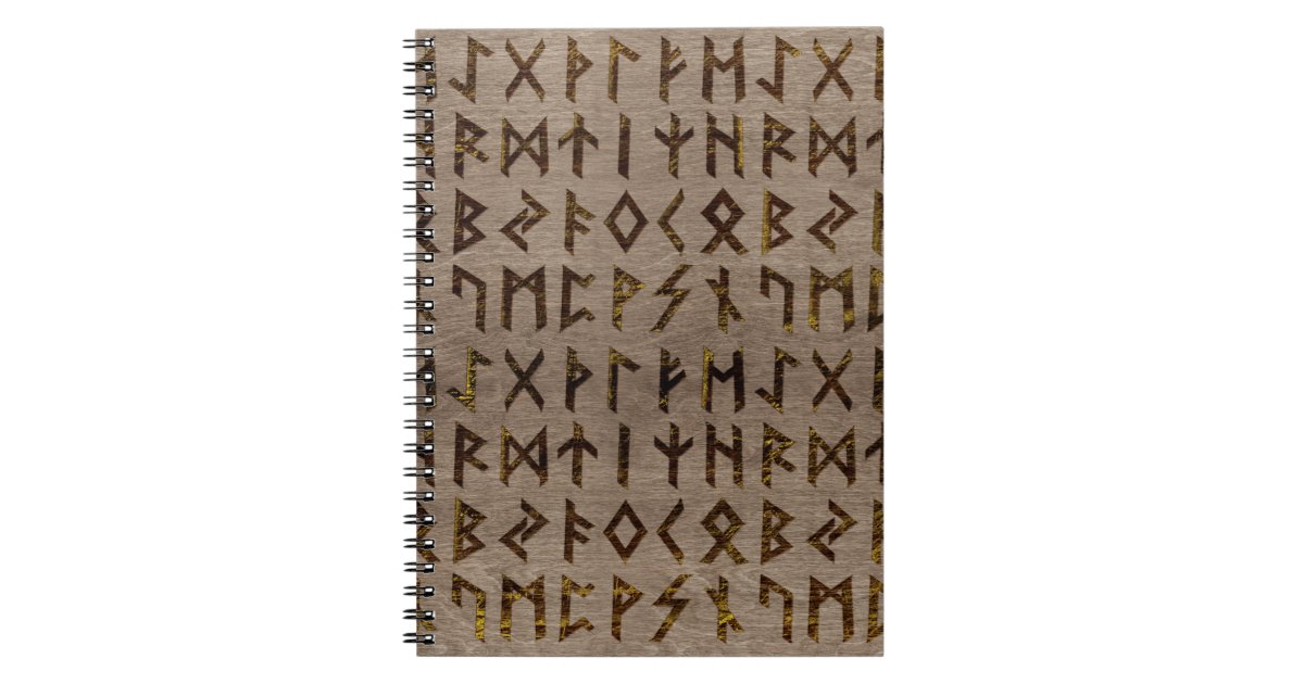 Ancient Celtic Runes Alphabet pattern Notebook | Zazzle