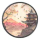 Ancient Chinese Scene Paper Cut Puck | Zazzle