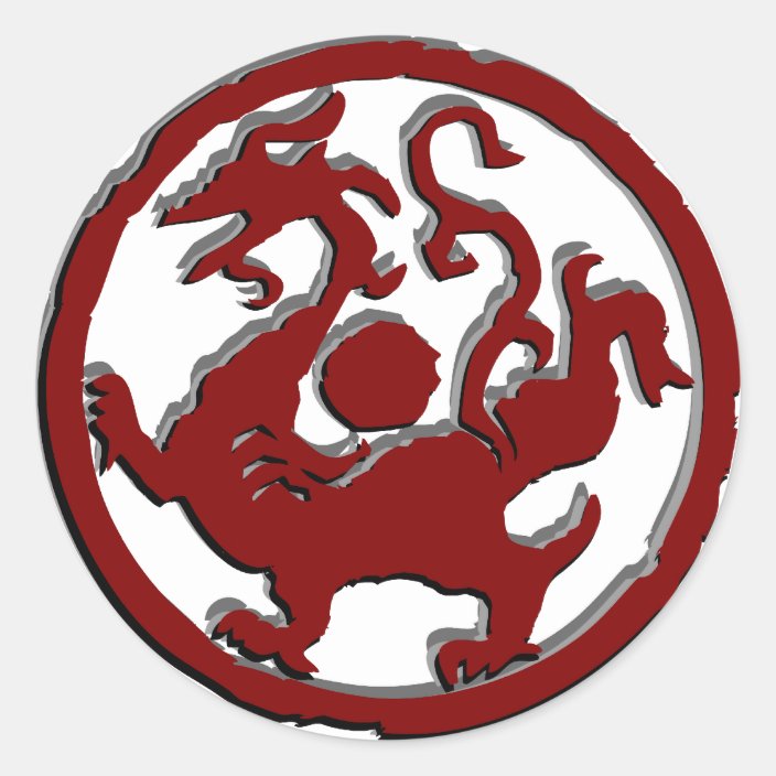 Ancient Chinese symbol : Dragon Classic Round Sticker | Zazzle.com