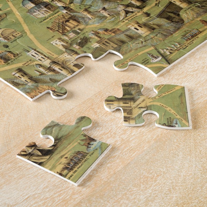 Ancient city of Jerusalem with Solomon's Temple Jigsaw Puzzle | Zazzle.com