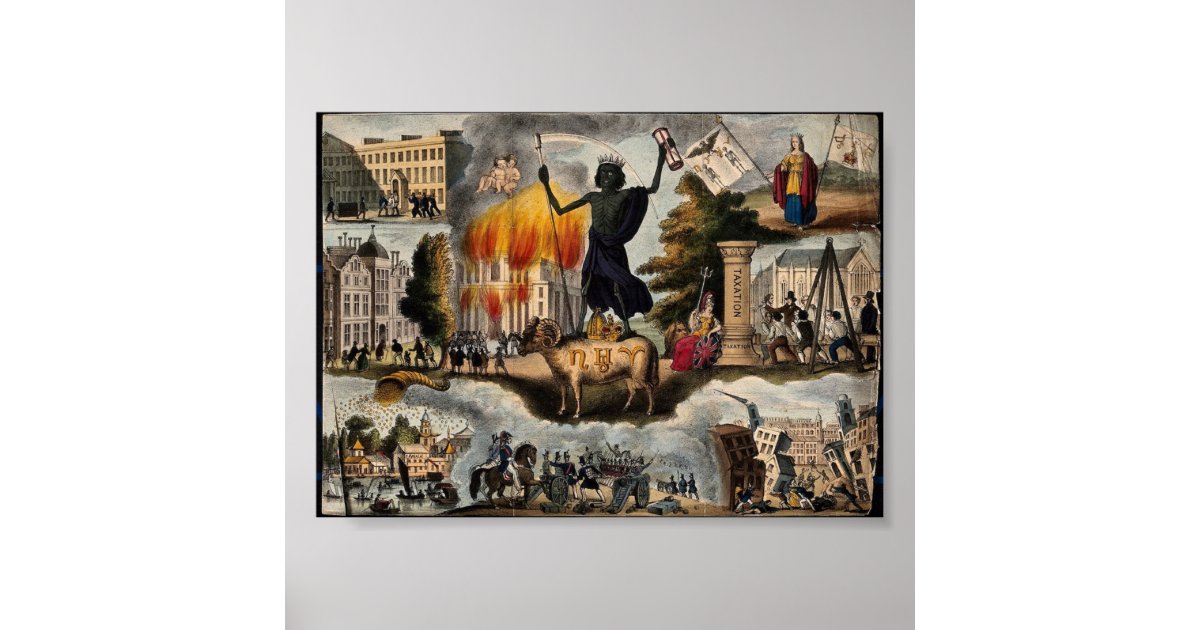 Ancient Depiction of Apocalypse Poster | Zazzle