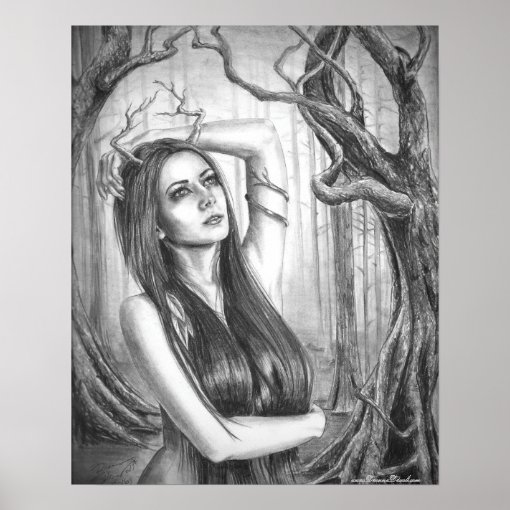 Ancient Dryad Poster Goddess Poster Tree Spirit | Zazzle
