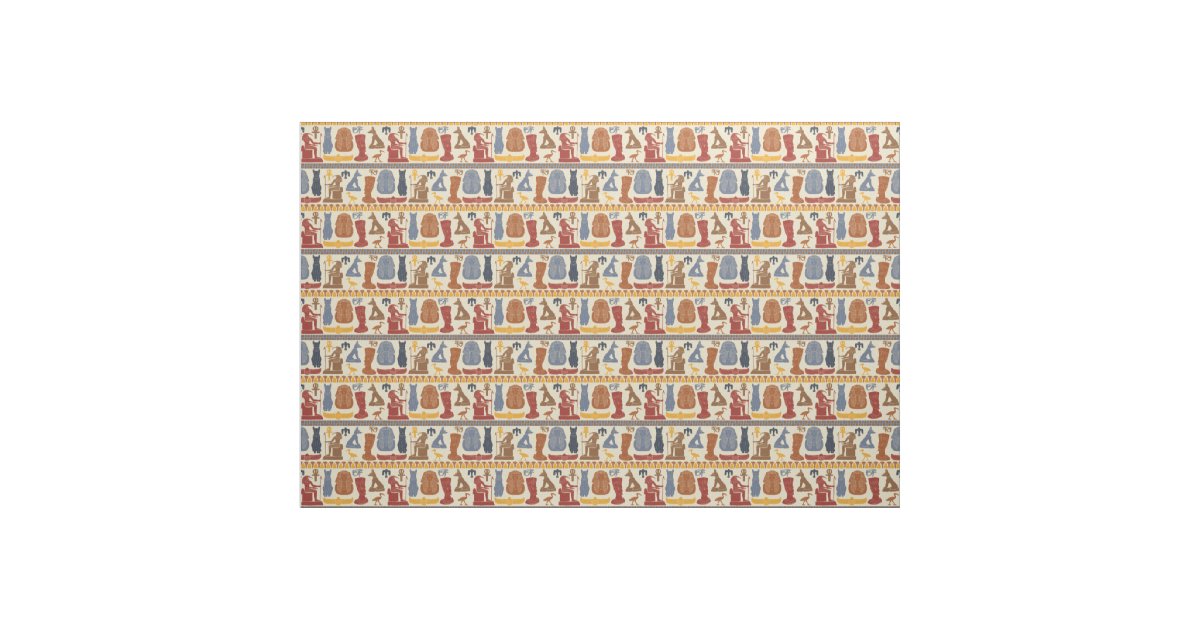 Ancient Egypt Egyptian Graphics Collage Fabric | Zazzle