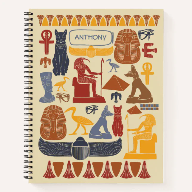 Ancient Egypt Egyptian Graphics Collage Notebook | Zazzle