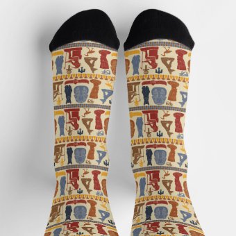 Ancient Egypt Egyptian Graphics Collage Socks | Zazzle