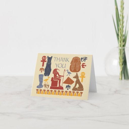 Ancient Egypt Egyptian Graphics Collage Thank You Card | Zazzle