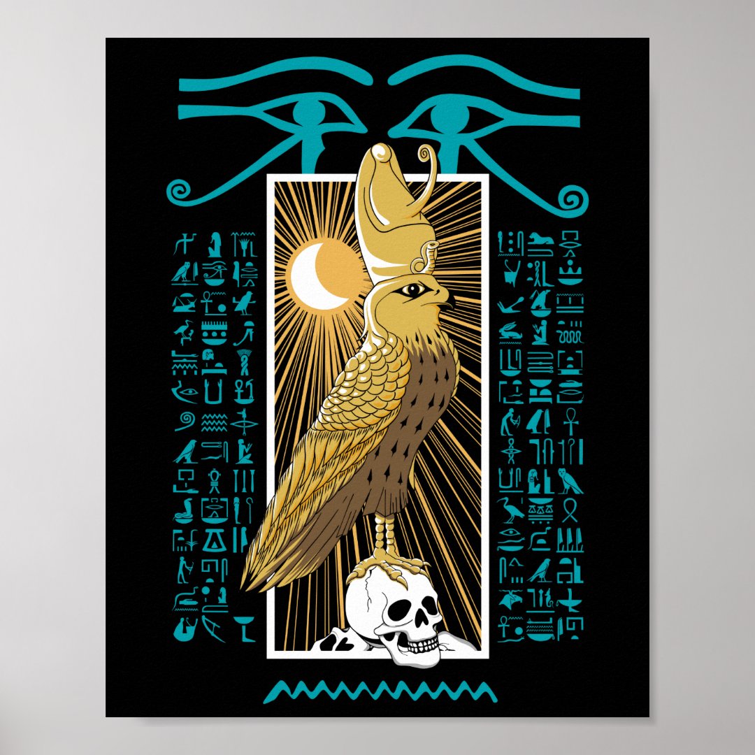 Ancient Egypt Falcon God Horus Poster | Zazzle