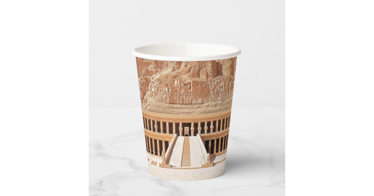 Ancient Egypt Hatshepsut Deir Bahri Temple Luxor Paper Cups | Zazzle