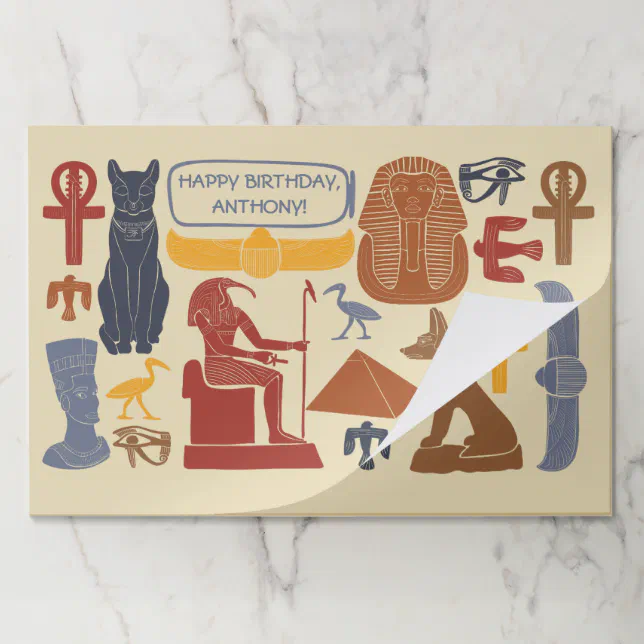 Ancient Egypt King Tut Themed Custom Party Paper Pad | Zazzle