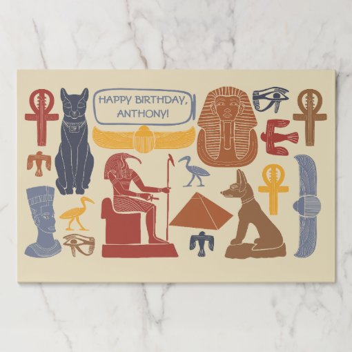 Ancient Egypt King Tut Themed Custom Party Paper Pad | Zazzle