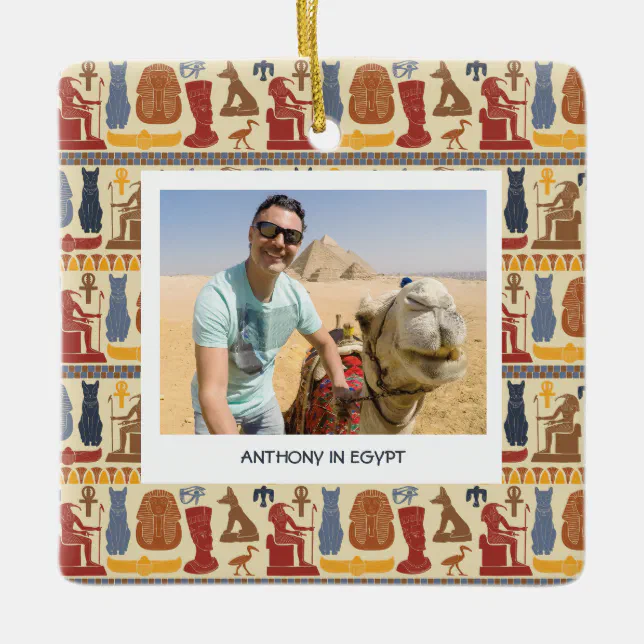 Ancient Egypt Themed Custom Photo Ceramic Ornament | Zazzle