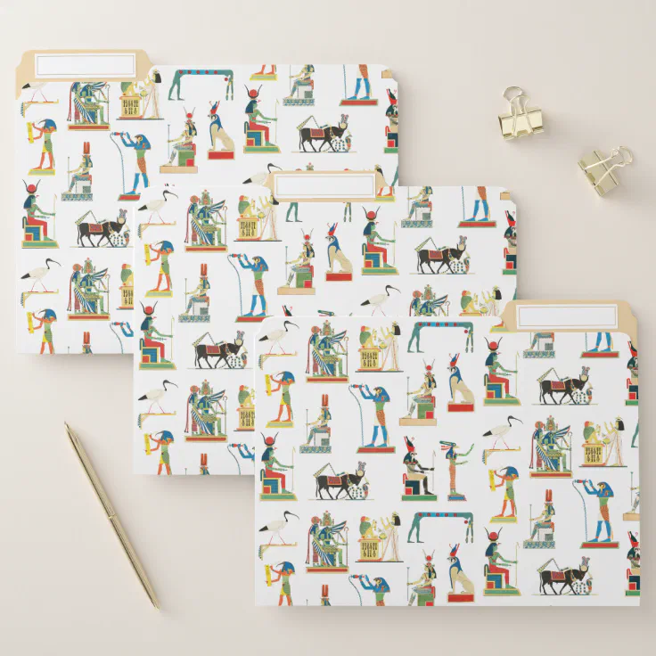 Ancient Egypt Vintage Egyptian Pattern File Folder | Zazzle