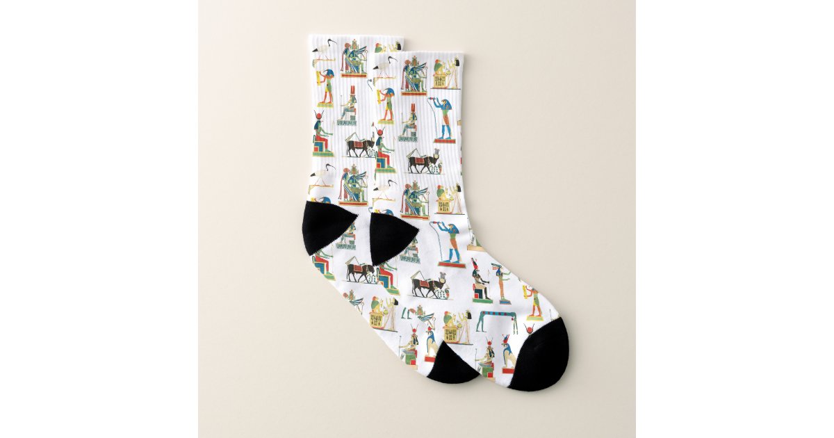 Ancient Egypt Vintage Egyptian Pattern Socks | Zazzle