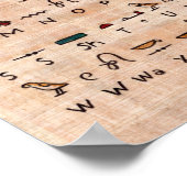 Ancient Egyptian Alphabet Poster | Zazzle