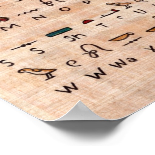 Ancient Egyptian Alphabet Poster | Zazzle