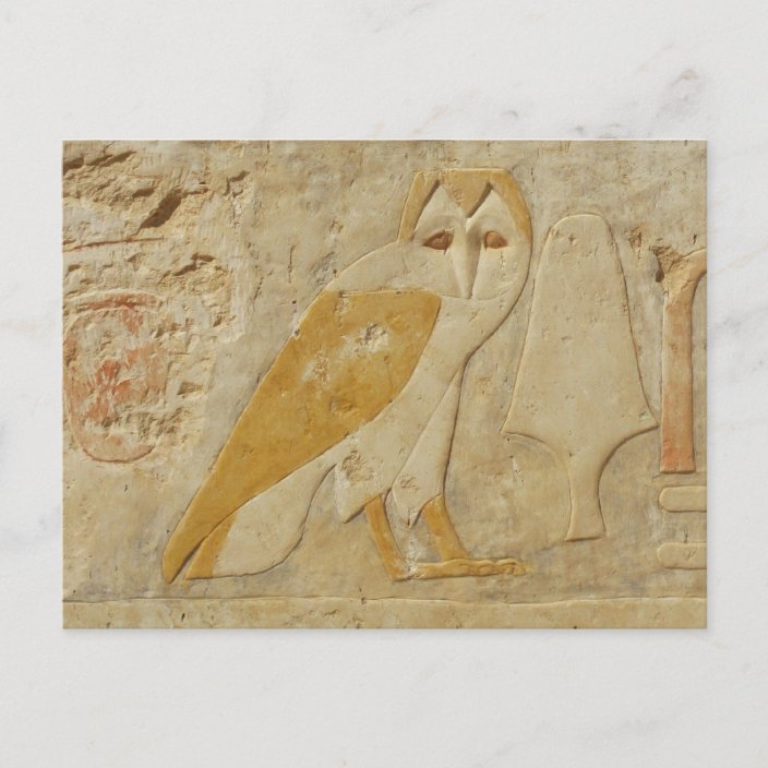 Ancient Egyptian Egypt Owl hieroglyph Postcard | Zazzle.com