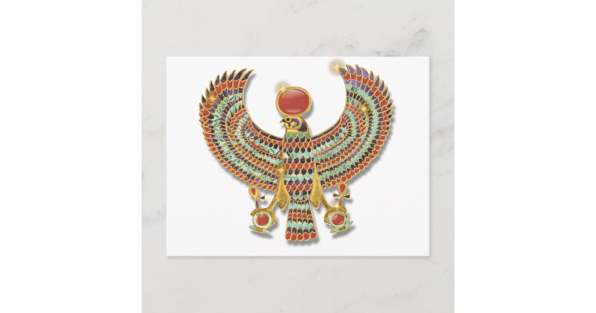 Ancient Egyptian Falcon pectoral Postcard | Zazzle