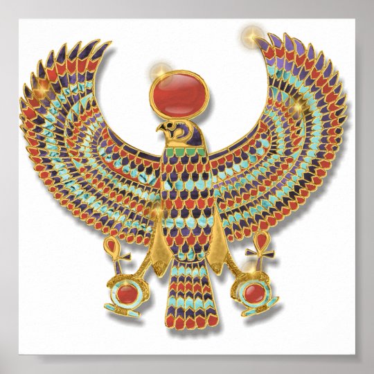 Ancient Egyptian Falcon pectoral Poster | Zazzle.com