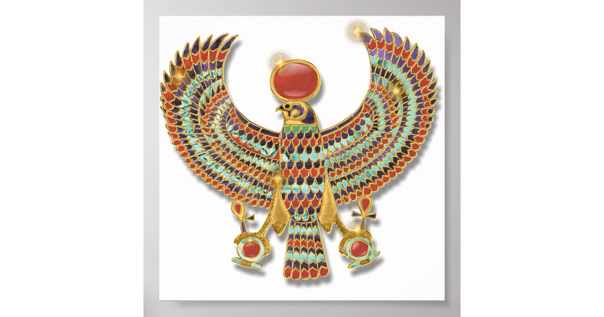Ancient Egyptian Falcon pectoral Poster | Zazzle.com