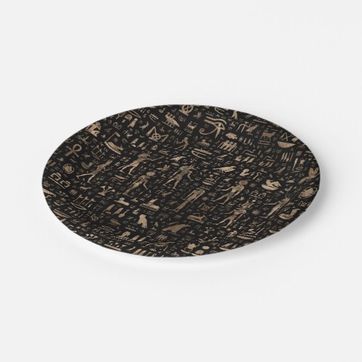 Ancient Egyptian Gods and hieroglyphs Paper Plates | Zazzle