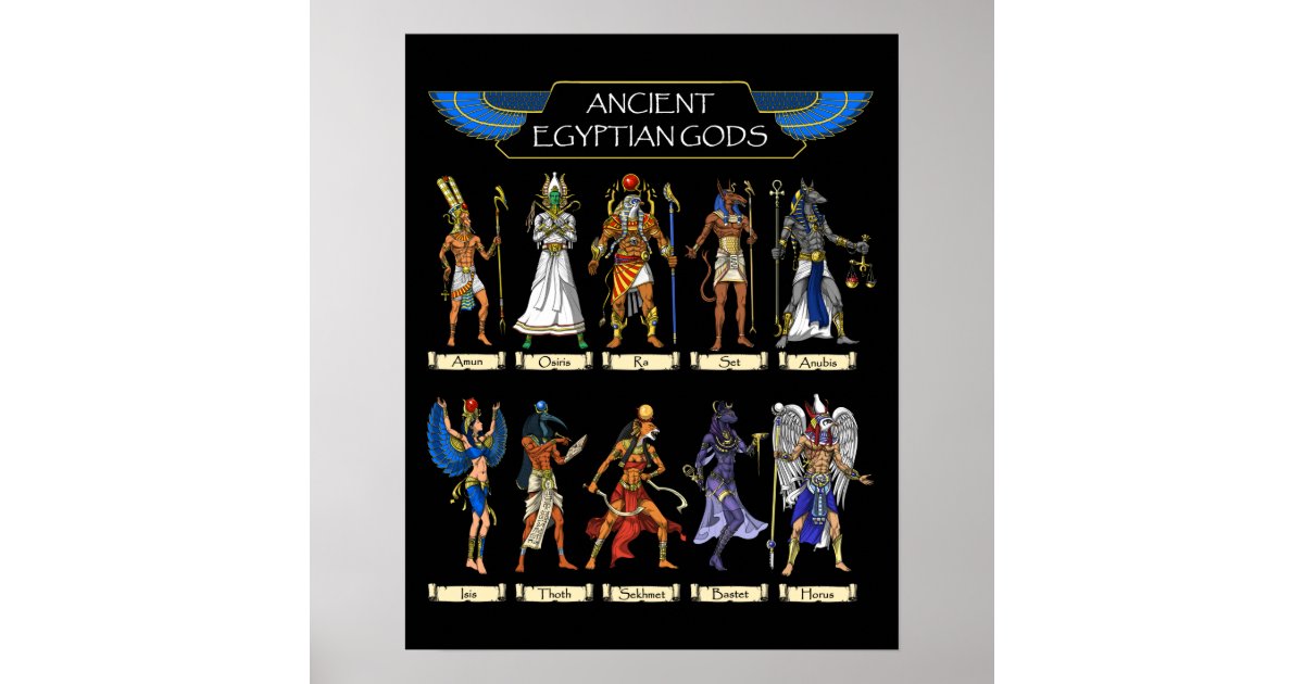 Ancient Egyptian Gods Poster | Zazzle