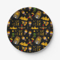 Ancient Egyptian Hieroglyphic Pattern Background Paper Plates | Zazzle