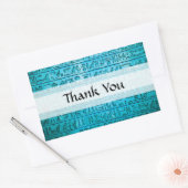 Ancient Egyptian Hieroglyphs Blue Thank You Rectangular Sticker | Zazzle