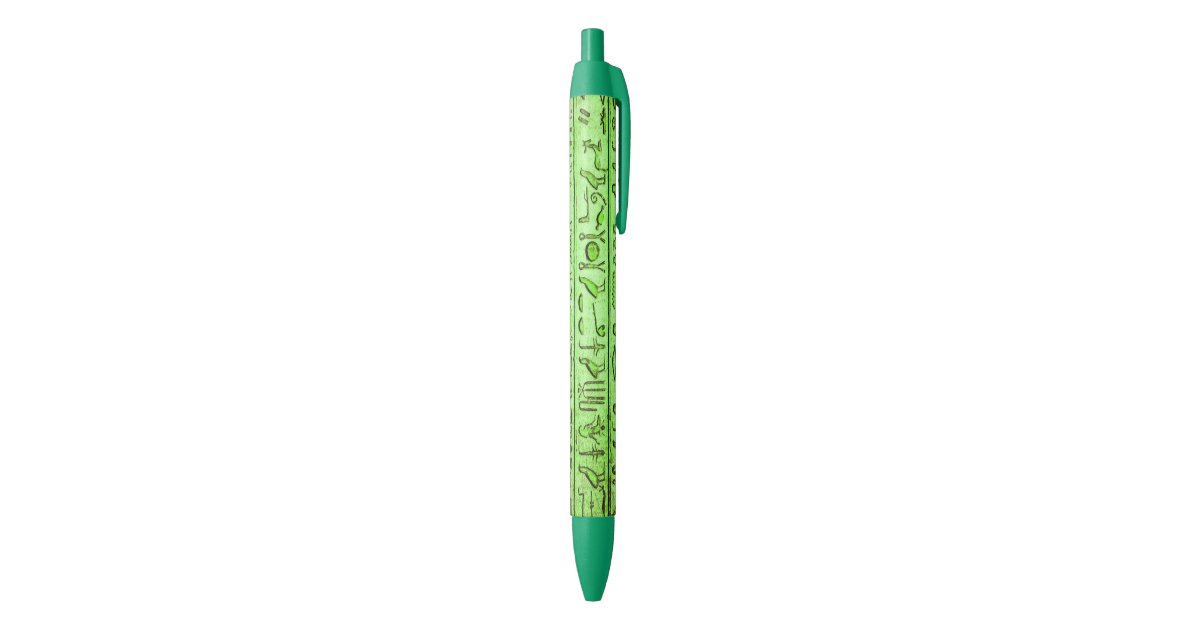 Ancient Egyptian Hieroglyphs Green Pen | Zazzle