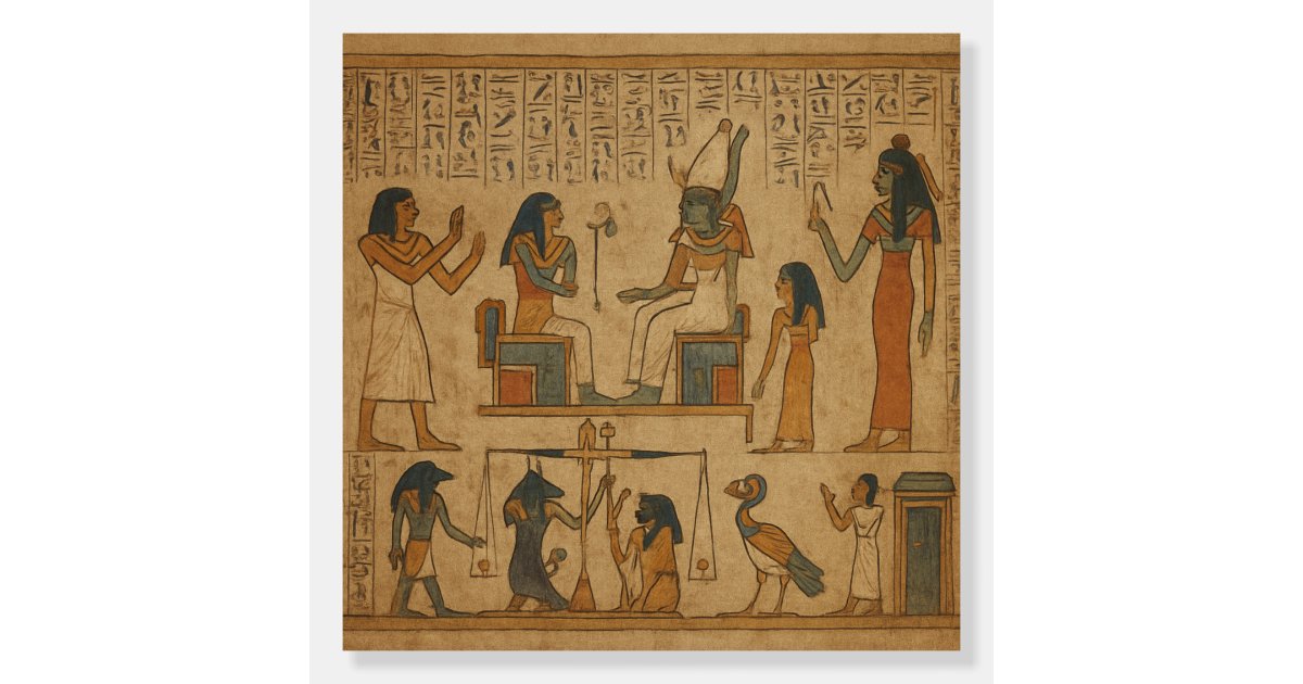 Ancient Egyptian Judgment Scene Wall Art Foam Board | Zazzle