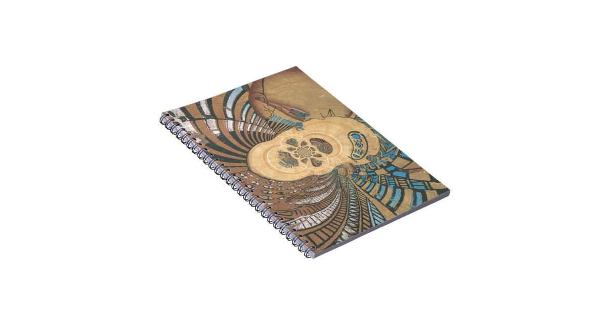 Ancient Egyptian Papyrus Art Design Notebook | Zazzle
