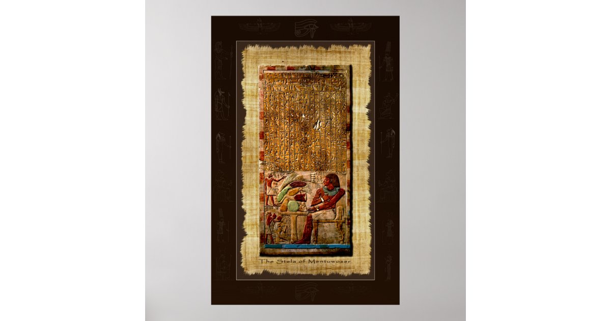 Ancient Egyptian Stela Art Poster | Zazzle