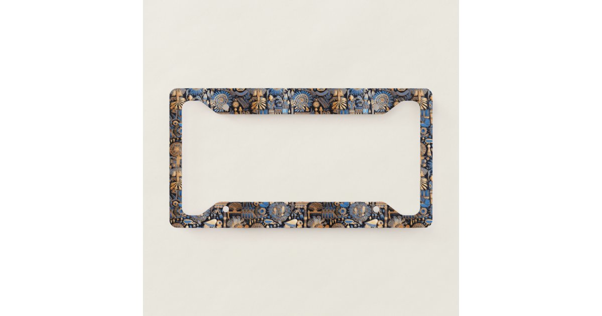 Ancient Egyptian Textile License Plate Frame | Zazzle