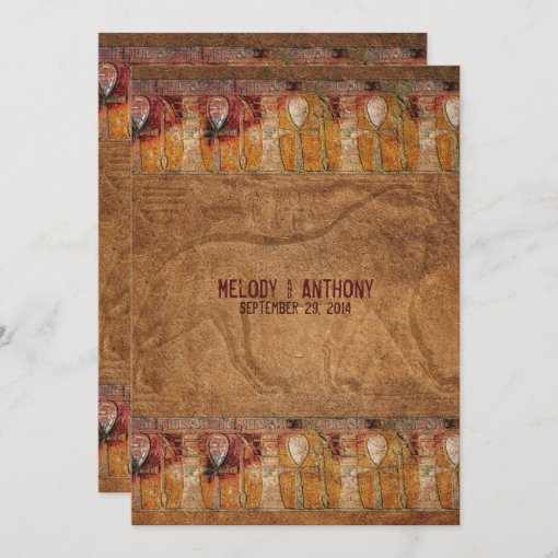 Ancient Egyptian Themed Wedding Invitation | Zazzle