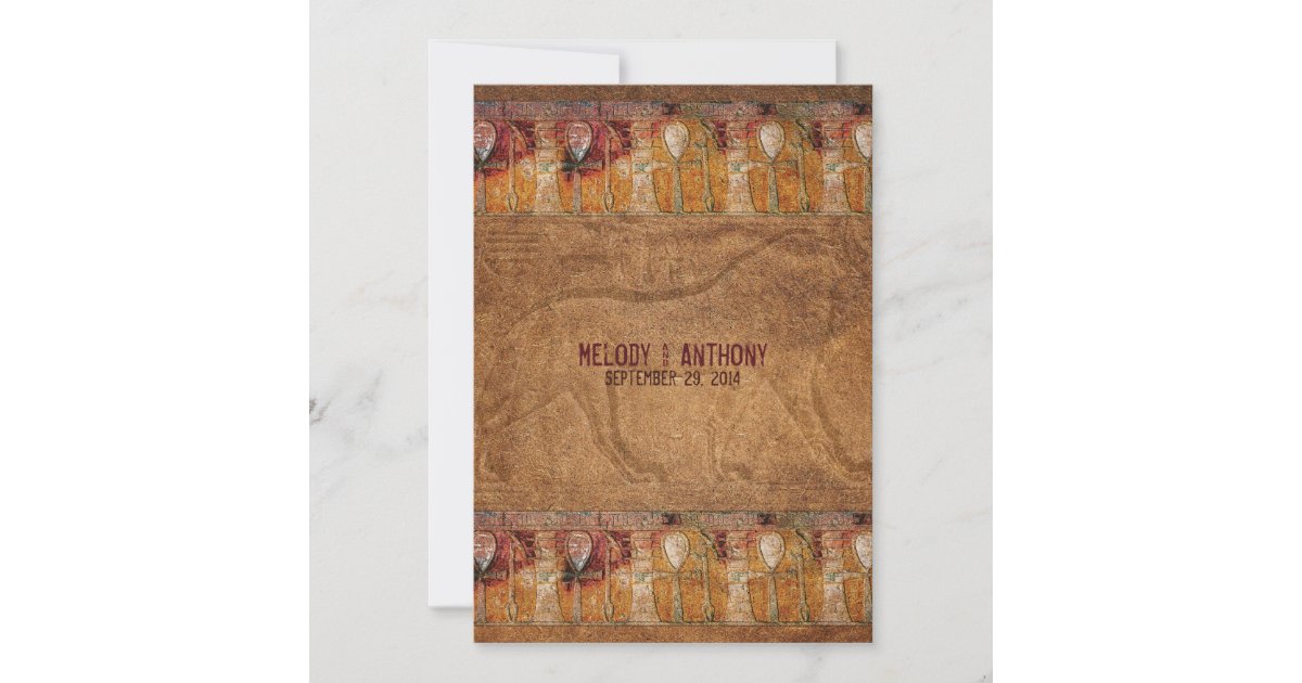 Ancient Egyptian Themed Wedding Invitation | Zazzle