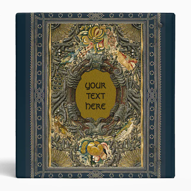 Ancient Embroidered Book Cover Monogram Binder | Zazzle