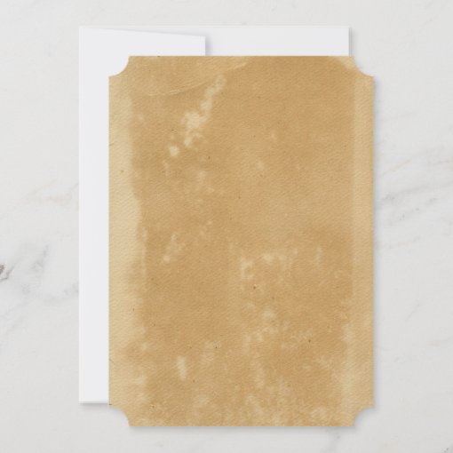Ancient Faux Parchment Texture Simple Wedding Invitation | Zazzle