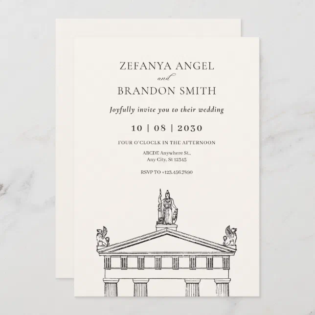 Ancient greek invitation | Zazzle