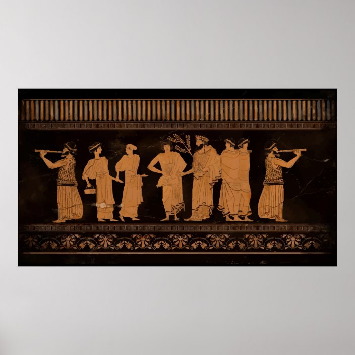 Ancient Greek Mural Poster | Zazzle.com