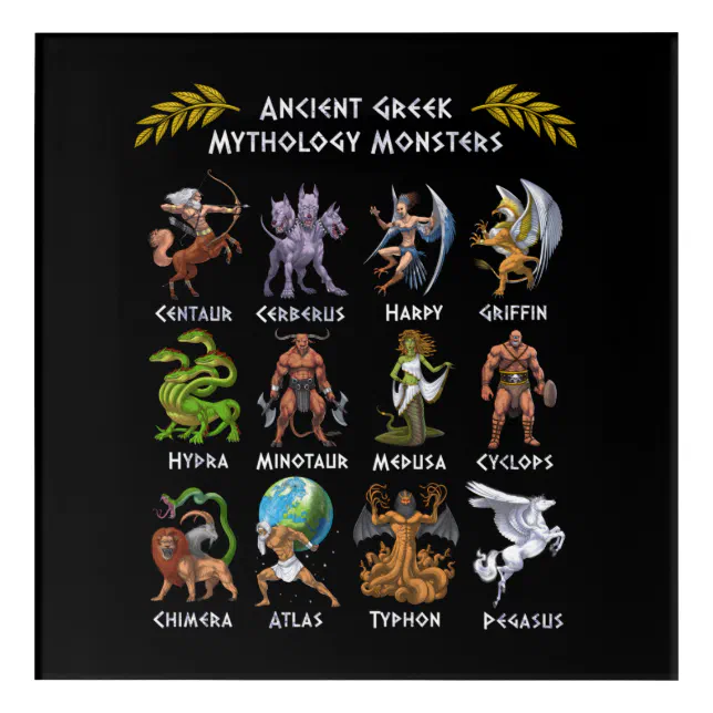 Ancient Greek Mythology Monsters Acrylic Print | Zazzle