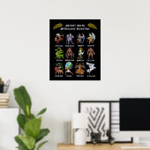 Ancient Greek Mythology Monsters Poster | Zazzle