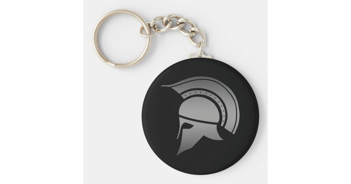 Ancient Greek Spartan Helmet Keychain | Zazzle.com