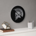 Ancient Greek Spartan Helmet Large Clock | Zazzle