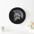 Ancient Greek Spartan Helmet Large Clock | Zazzle