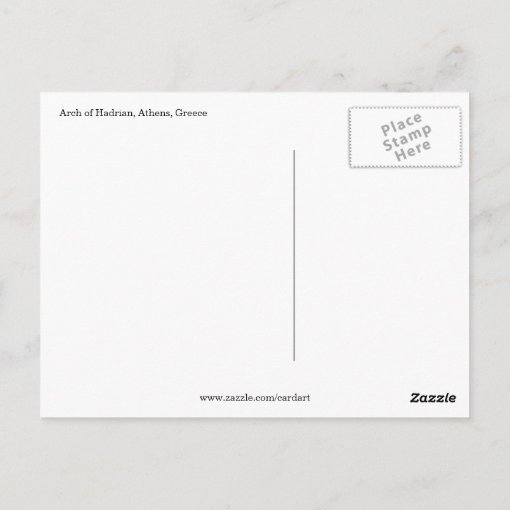 ancient hadrian arch postcard | Zazzle