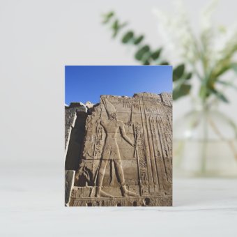 Ancient hieroglyphs on wall, Temple of Karnak, Postcard | Zazzle