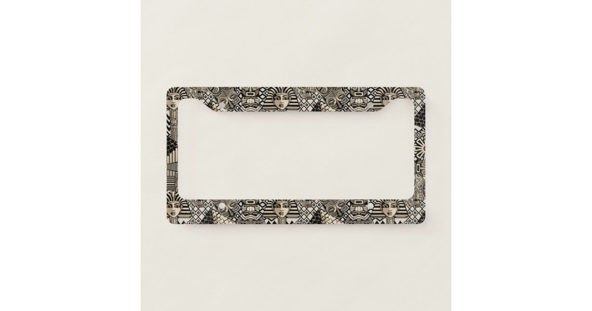 Ancient Historical Symbols Tattoo Style License Plate Frame | Zazzle