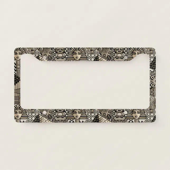 Ancient Historical Symbols Tattoo Style License Plate Frame | Zazzle