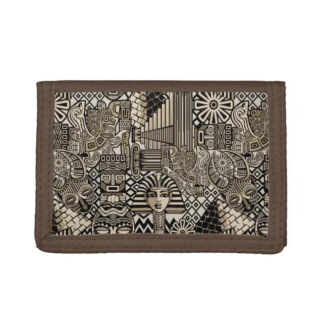 Ancient Historical Symbols Tattoo Style Trifold Wallet | Zazzle