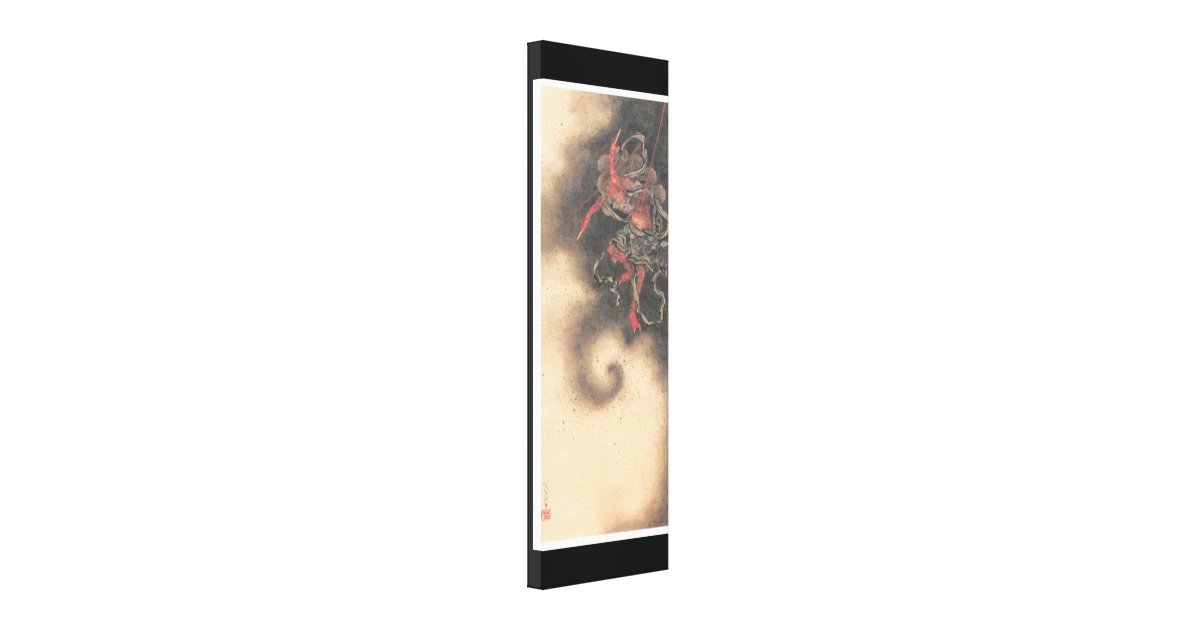 Ancient Japanese Demon Painting Canvas Print | Zazzle
